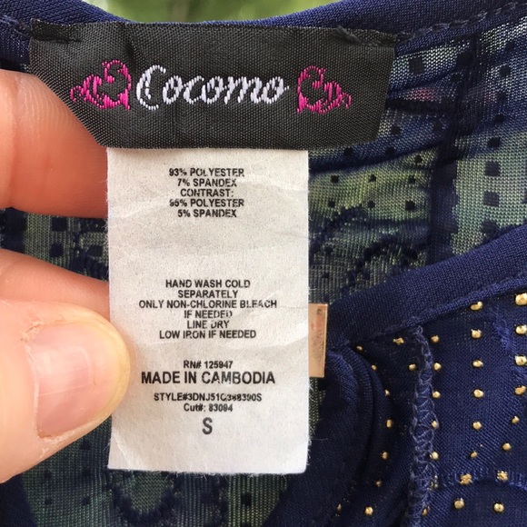 Cocomo | Tops | Nwt Cocomo Embroidered Pleated Gold Stud Blouse S ...